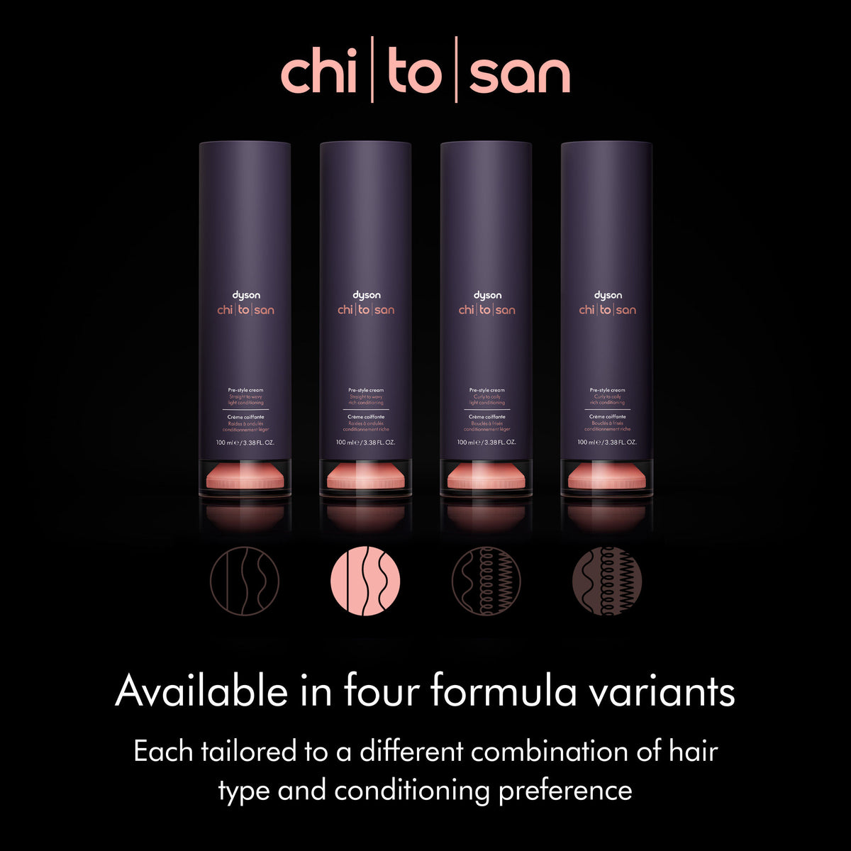 Dyson Chitosan Pre-Style Cream Straight to Wavy Rich Conditioning ...